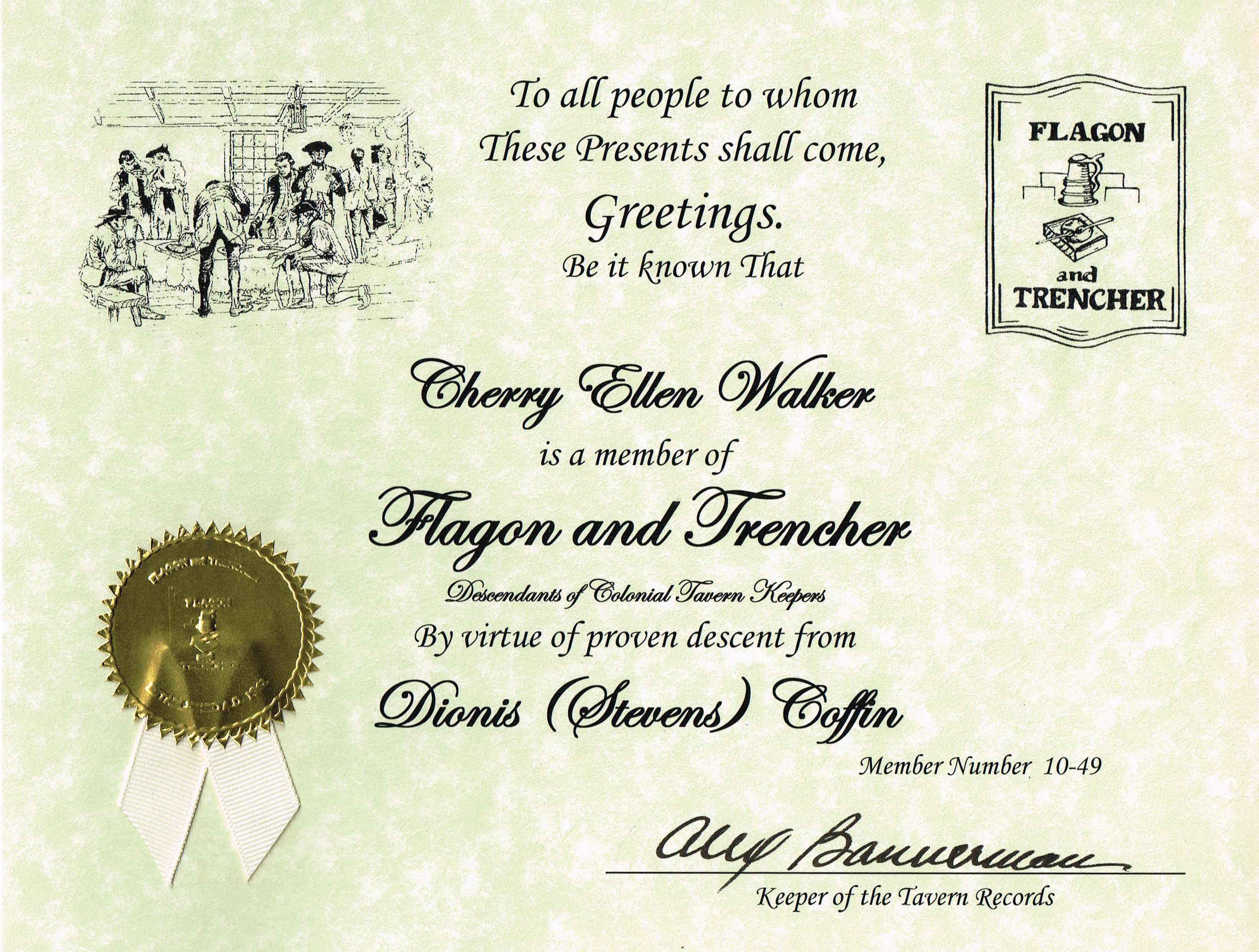 Membership – Flagon and Trencher: Descendants of Colonial Tavernkeepers